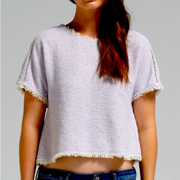 Rebecca Taylor | Tops | Rebecca Taylor Tweed Lilac Top 8 New | Poshmark